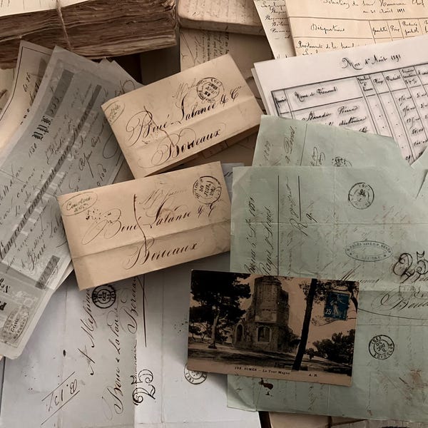 Antique French Handwritten Papers, 1880s to Early 1900s, Authentic ...