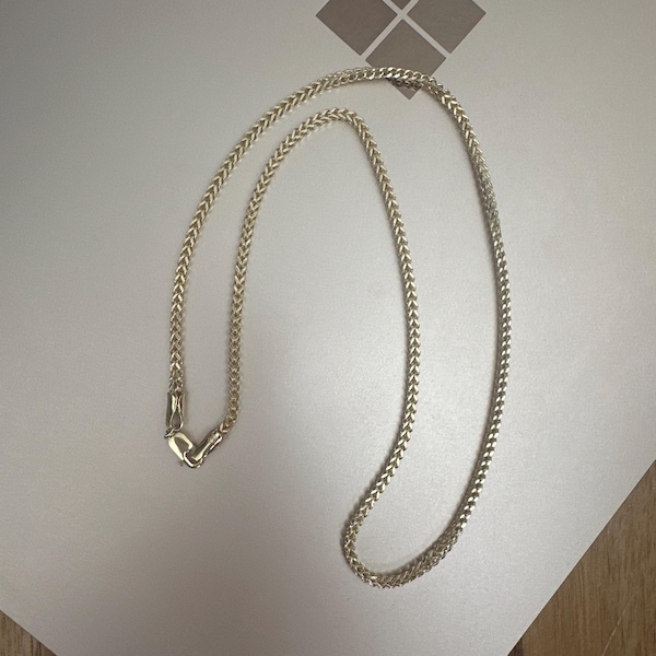 Solid 14K Gold Franco Box Chain 1.5mm 2mm 2.3mm 2.5mm 3mm 4mm 7mm, Mens ...