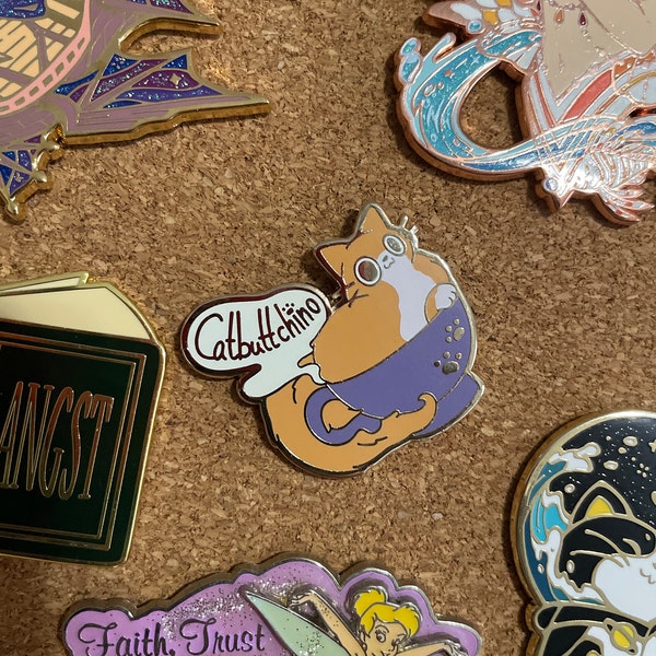 Boba Gengar Hard Enamel Pin Kawaii Sweet Poke Drink Lapel Pin Cute ...