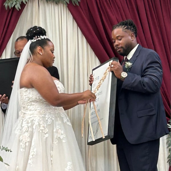 A Cord of Three Strands Unity Sign, Unity Ceremony Sign, Custom Unity ...