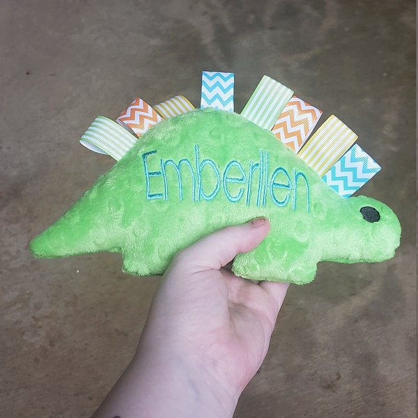 Dinosaur/lime Green Dinosaur Loopy Toy/minky Toy/dinosaur/dino/stuffed ...