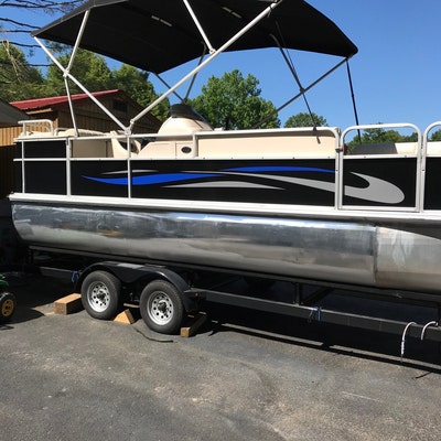 Pontoon Graphics Decals Boat Graphics Decals - Etsy