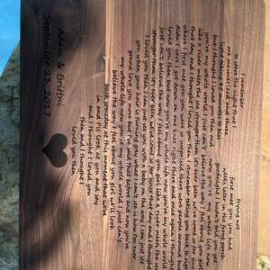 Wedding Song Lyrics Engraved Wooden Anniversary Gift First - Etsy
