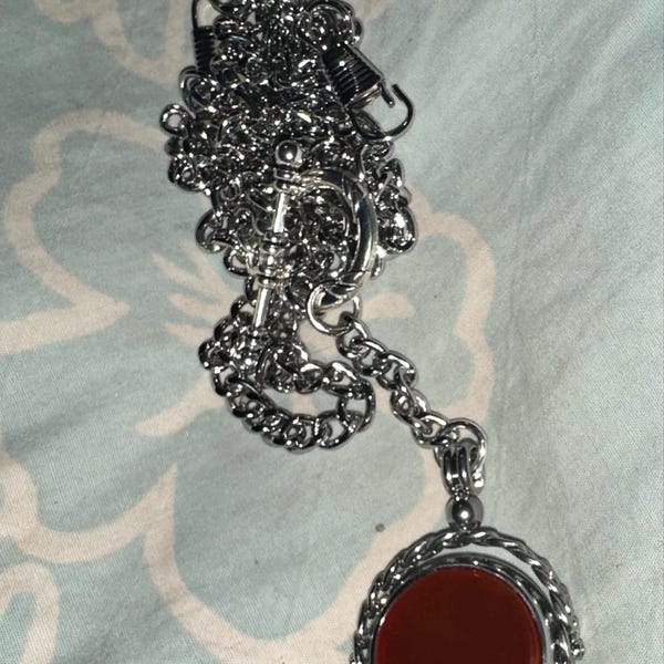 Vintage Type Single Albert Gold Plated Pocket Watch Chain Spinning Fob ...