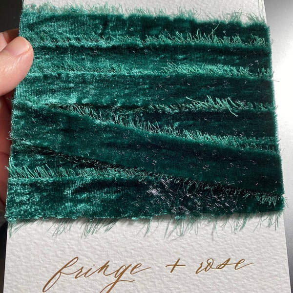 25 NEW Hand Dyed SILK VELVET Colors Ribbon Raw Edge - Etsy