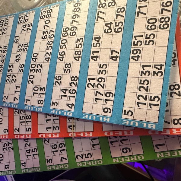 300 Bingo Game Single Ticket Card Flyer Pads Book 50 Sheet Security ...