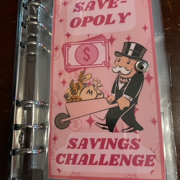Savopoly Budgeting A6 Savings Challenge Cash Stuffing Binder - Etsy