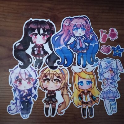 Vocaloid Kagamine Rin and Kagamine Len Stickers cute Kawaii Anime Girl ...