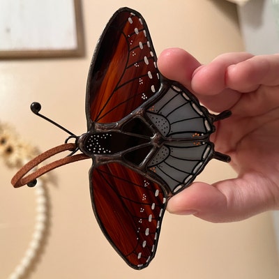 Blue Butterfly Stained Glass Butterfly Glass Wings - Etsy