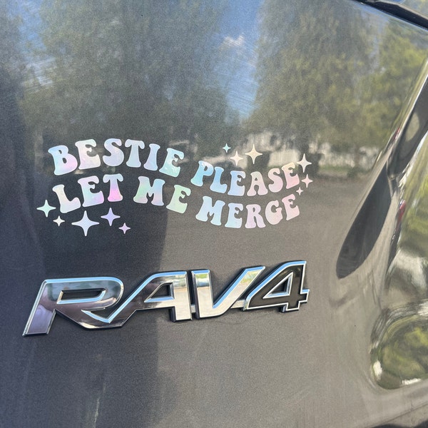 Bestie Please Let Me Merge Vinyl Decal Bumper Sticker | Water Bottle ...