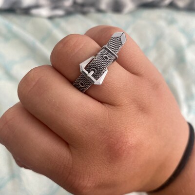 Belt Buckle Ring / Adjustable Belt Ring / Costume Jewellery / Belt ...