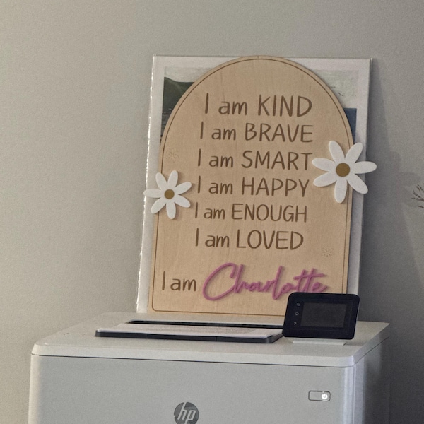 Kids Room Positivity Sign Positive Affirmation Wooden Sign Daily ...