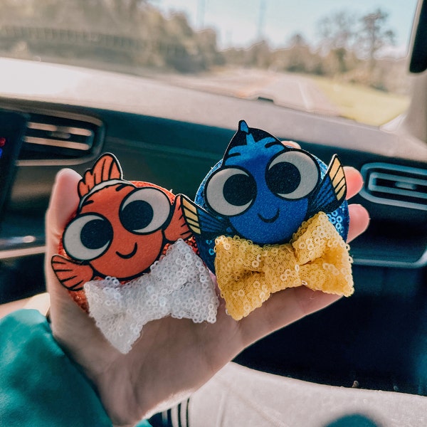 Nemo and Dory Ears, Mickey Ears Hair Clips, Dory Mickey Ears, Nemo ...