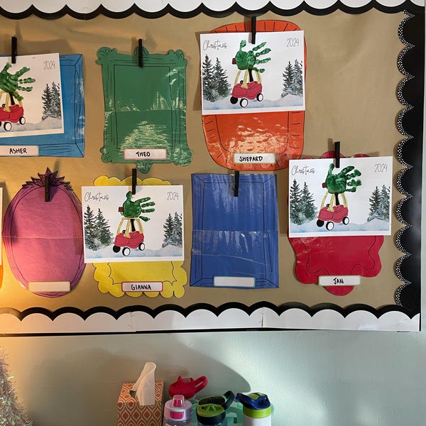 Back to School Handprint Keepsake Art, First Day of School DIY Craft ...