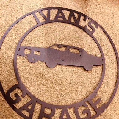 Custom Car Metal Sign, Personalized Car Sign, Car Garage Sign, Father's ...