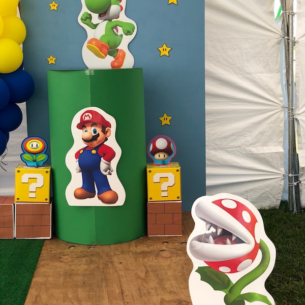 Super Mario Brothers Character Stands, 24in Tall, Party Prop, Cutouts ...