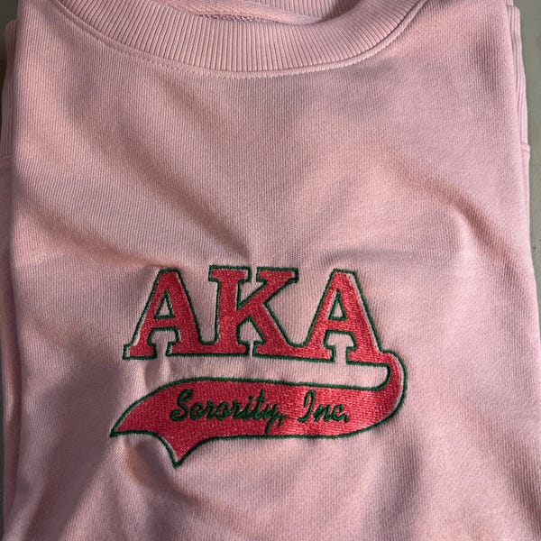 AKA Pinky Embroidery Design File AKA 1908 Alpha Kappa Alpha 5x7 Hoop - Etsy