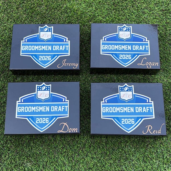 Groomsmen Draft Football Proposal Box | Personalized Wedding Party Gift ...