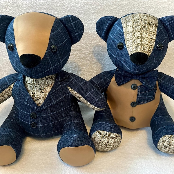 Teddy Bear Sewing Pattern for a Traditional Mohair, Cotter Pin Jointed ...