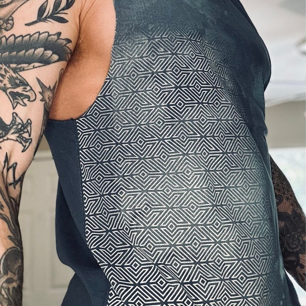 Texture Men's Tank Top / Sacred Geometry Clothing / Festival Streetwear ...