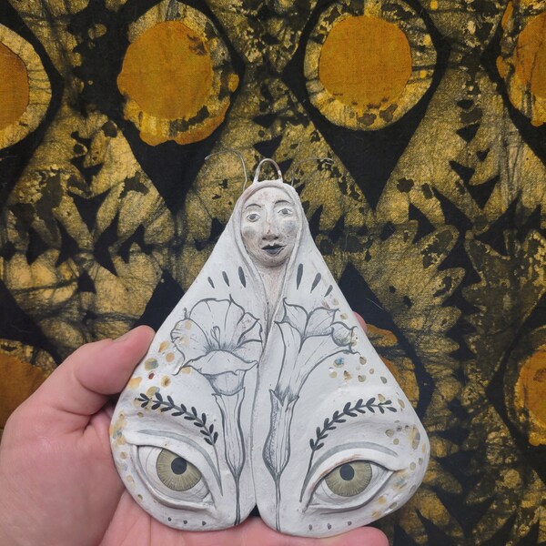 Tiny Ceramic Human Moth Wall Hangings | Handmade Terracotta Decor ...