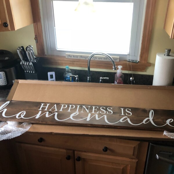 Happiness is Homemade Sign / Kitchen Sign / Cooking Sign / Farmhouse ...