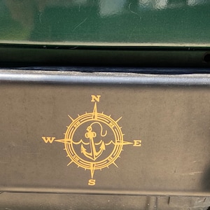 Anchor Compass Vinyl Decal, Car Decal, Navy Decal, Laptop Decal, Boat ...