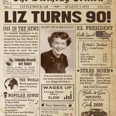 1941 Birthday Party Games 1941 Party Trivia Games Born in - Etsy