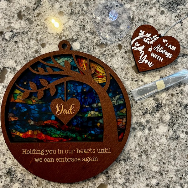 Memorial Suncatcher, Sympathy Gift, Loss of Dad, Sympathy Gift ...