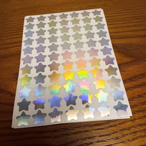 Sparkle Star Stickers Custom Size & Color Open/hollow Center ...