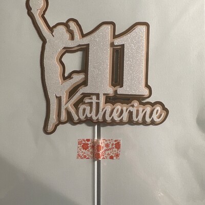 Rose Gold Glitter Happy Birthday Cake Topper Personalized Happy ...