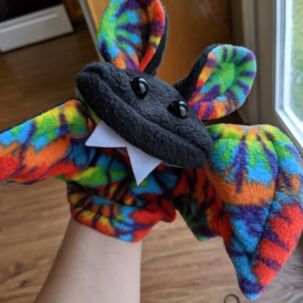 Spooky Bat Hand Puppet - Etsy