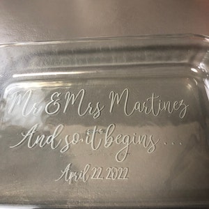 Monogrammed Pan Custom Pyrex Personalized Casserole Dish - Etsy