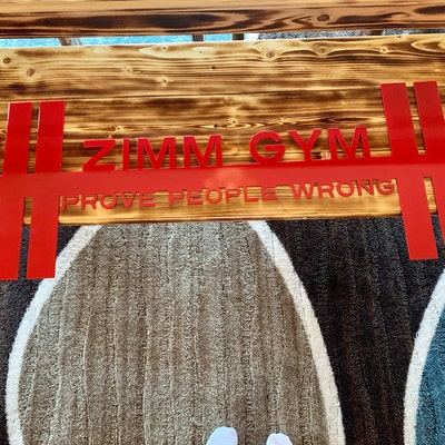 Personalized Home Gym Sign Work Out Custom Gym Sign Workout Wall Art ...