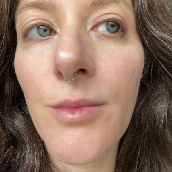 Titanium Threadless End Septum Chain 16g 5/16" - Etsy