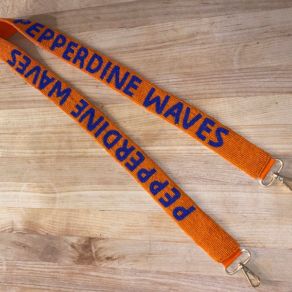 Game Day Purse Strap, Customized Beaded Strap, College Custom Bag Strap ...