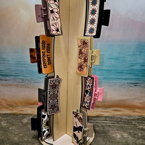 Hair Claw Clip Display for 2" and 4" Clip SVG Laser File - Etsy