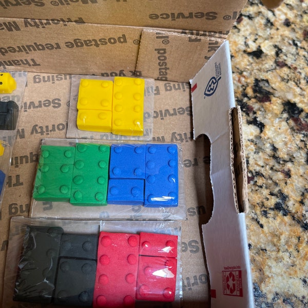15 Fondant Building Bricks Toppers Made by Fancytop Cupcake - Etsy