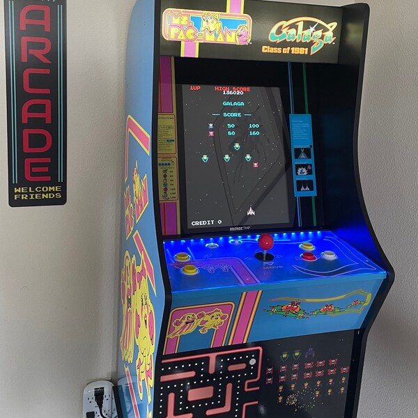 Arcade Sign Vertical, Gamer Gift, Custom Arcade Decor, Game Room Sign ...