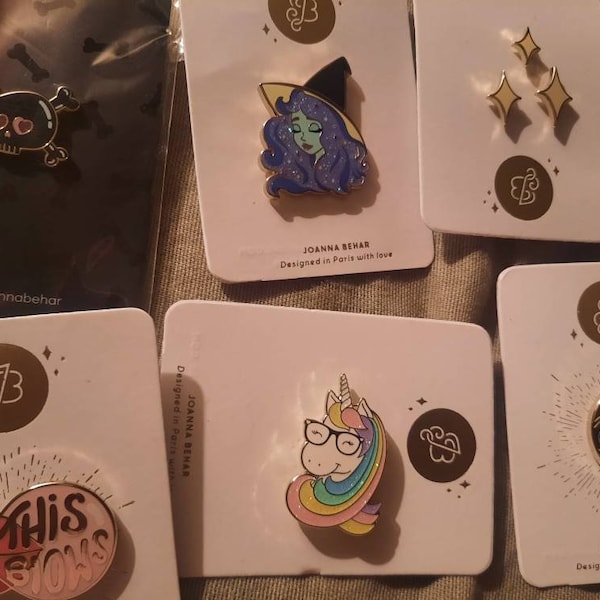 Celestial Multicolor Moon Pin - Rainbow Gold Cute Happy Moon Brooch ...