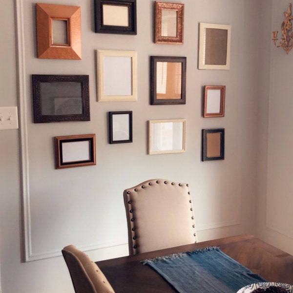 The Sparrow 11 Frames Pre-measured for Perfect Gallery Wall Setup, Rustic Frames, Picture Frame ...