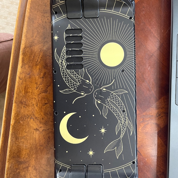Yin Yang Koi Steam Deck Skin, Dark Gold Koi Fish Harmony of Life ...