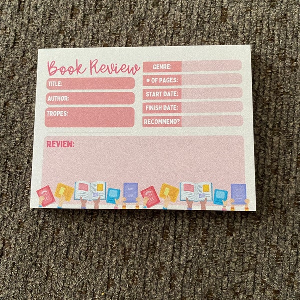 Book Review STICKY Notes, 50 Sticky Notes - Etsy