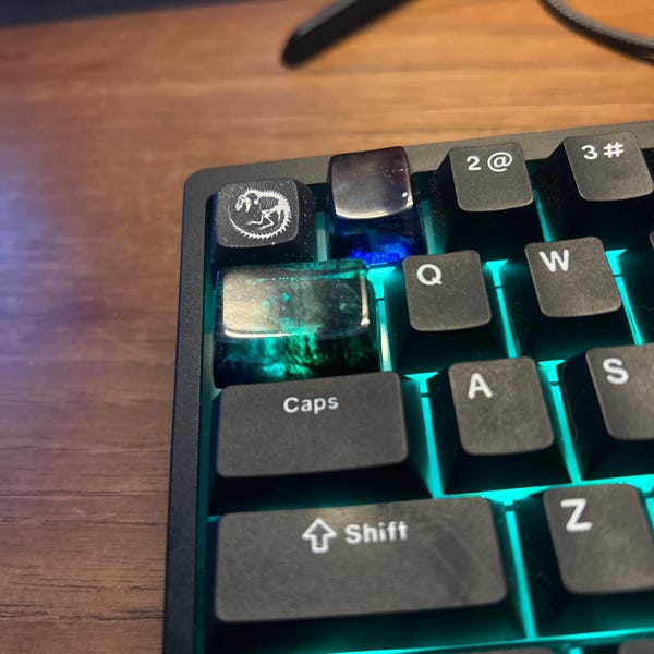 Epoxy Resin Artisan Keycap, Custom Keycaps, Interstellar Galaxy Keycap ...