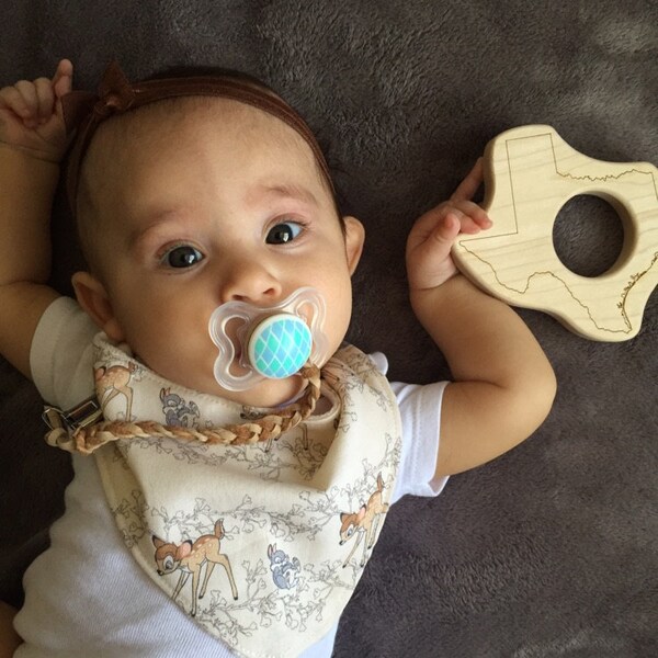 Buy 1 Get 1 Free! Leather Pacifier Clips Pacifier Holder Binky Clip ...