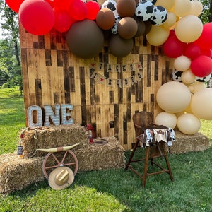 My First Rodeo Balloon Arch Western Theme, First Birthday, Red Bandana ...