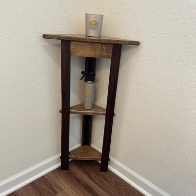 Corner Table With Shelves - Etsy