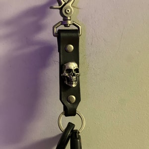 Aged Leather Belt Studded. Skull Loop Design. 2 Inches Wide. BLACK - Etsy