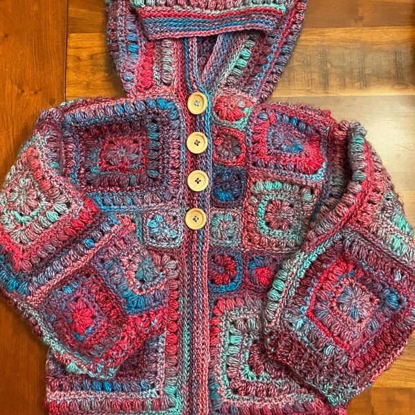 CROCHET PATTERN - Square Scramble Sweater for Kids - Crochet Pattern ...