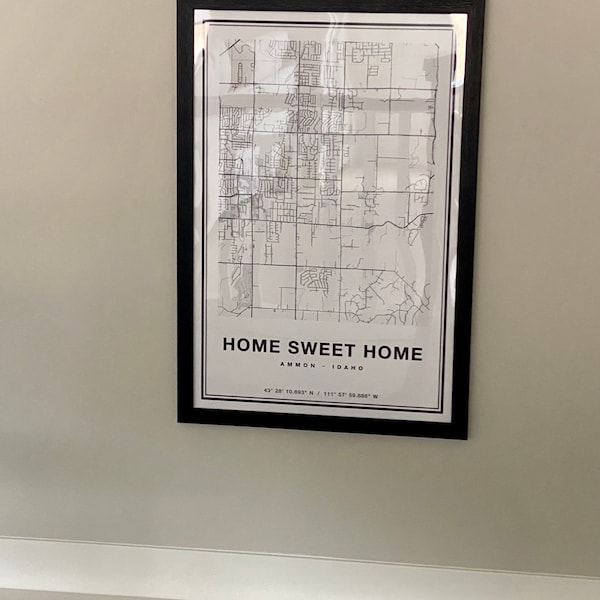 Custom Map Print, Personalized Map Art, Custom City Map Print, Custom ...